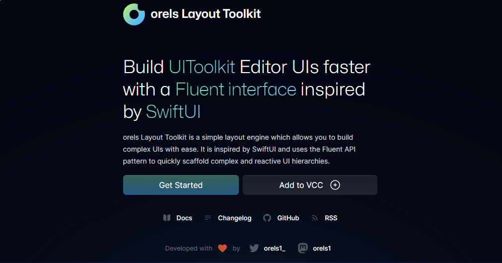 orels Layout Toolkit - Build UIToolkit Editor UIs faster with a Fluent interface inspired by SwiftUI